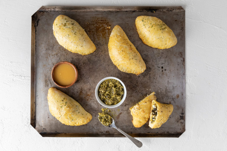 Kale and Chicken Pesto Calzones - Lakewinds Food Co-op