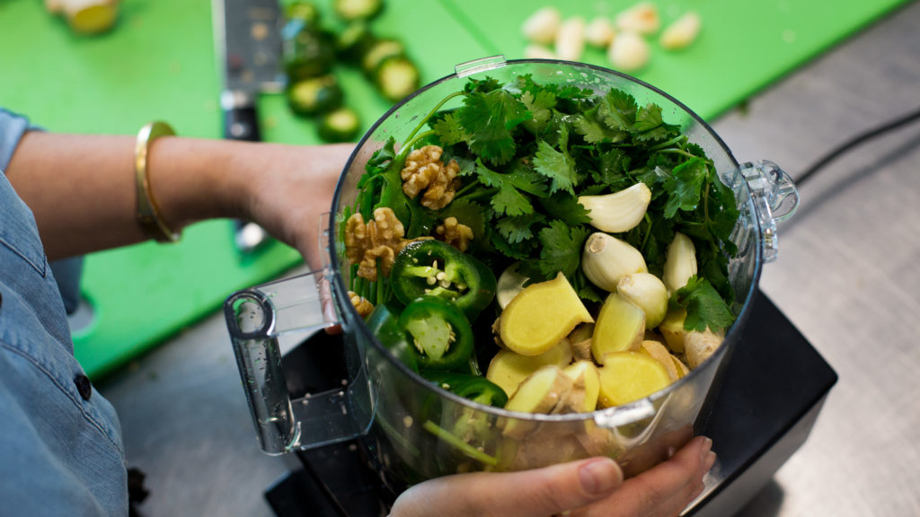 maazah chutney_ingredients in blender - Lakewinds Food Co-op