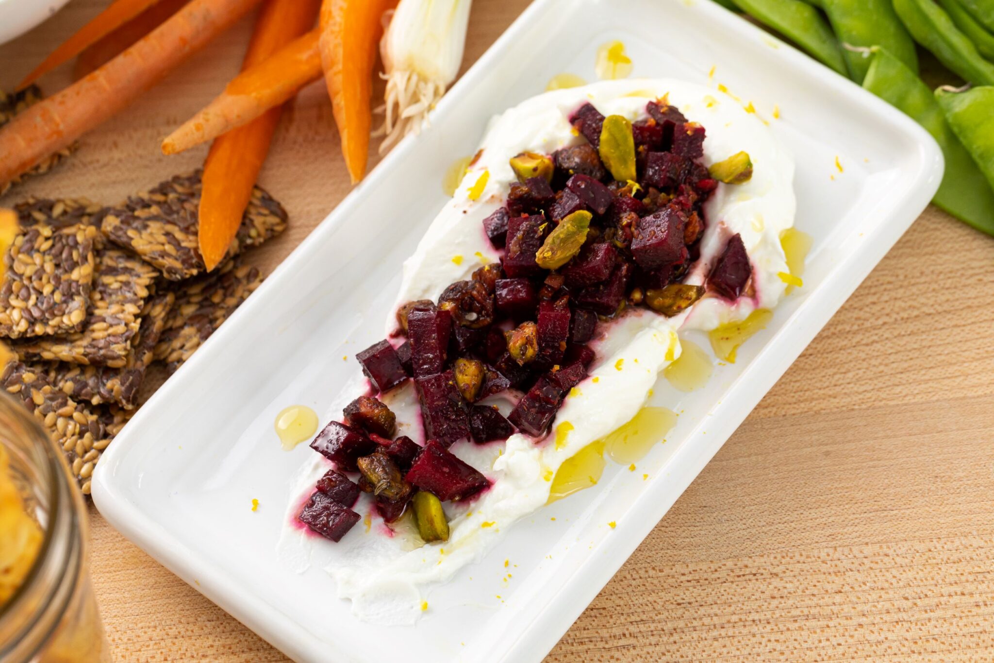 Beet Dip with Labneh and Goat Cheese - Lakewinds Food Co-op