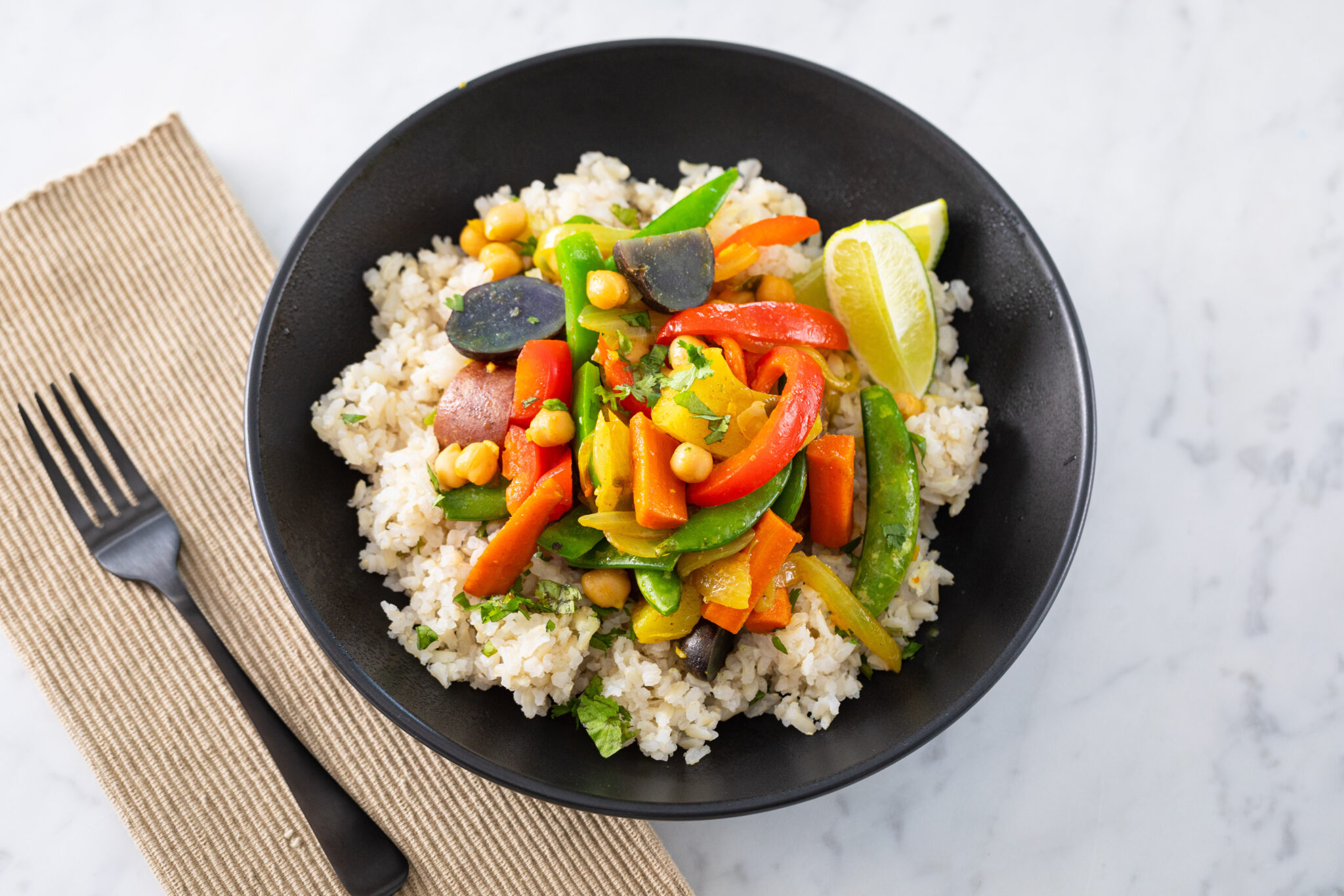 Curried Vegetables with Brown Rice - Lakewinds Food Co-op